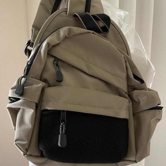 Bags | Nylon Tan Backpack | Poshmark
